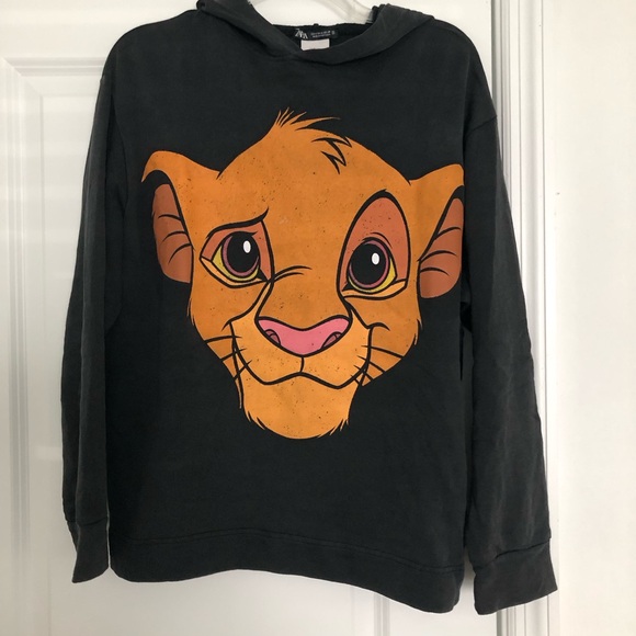 Zara | Tops | Zara Disneys Simba Hoodie Sweatshirt | Poshmark